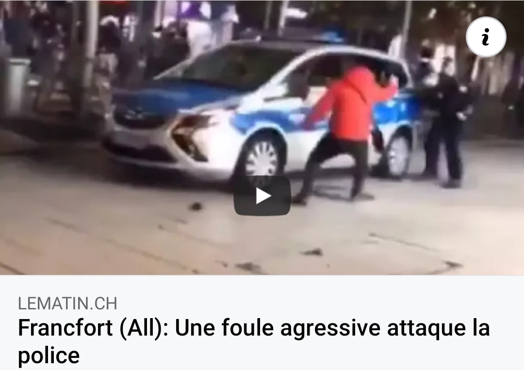 Våldsam mobb attackerade polisstation i Frankfurt – Jenny Piper