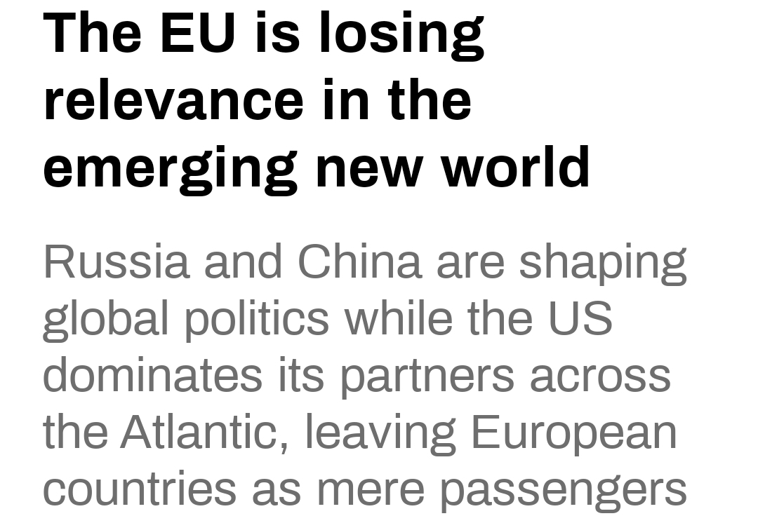 EU har reducerats till medpassagerare och blivit irrelevanta – Jenny Piper